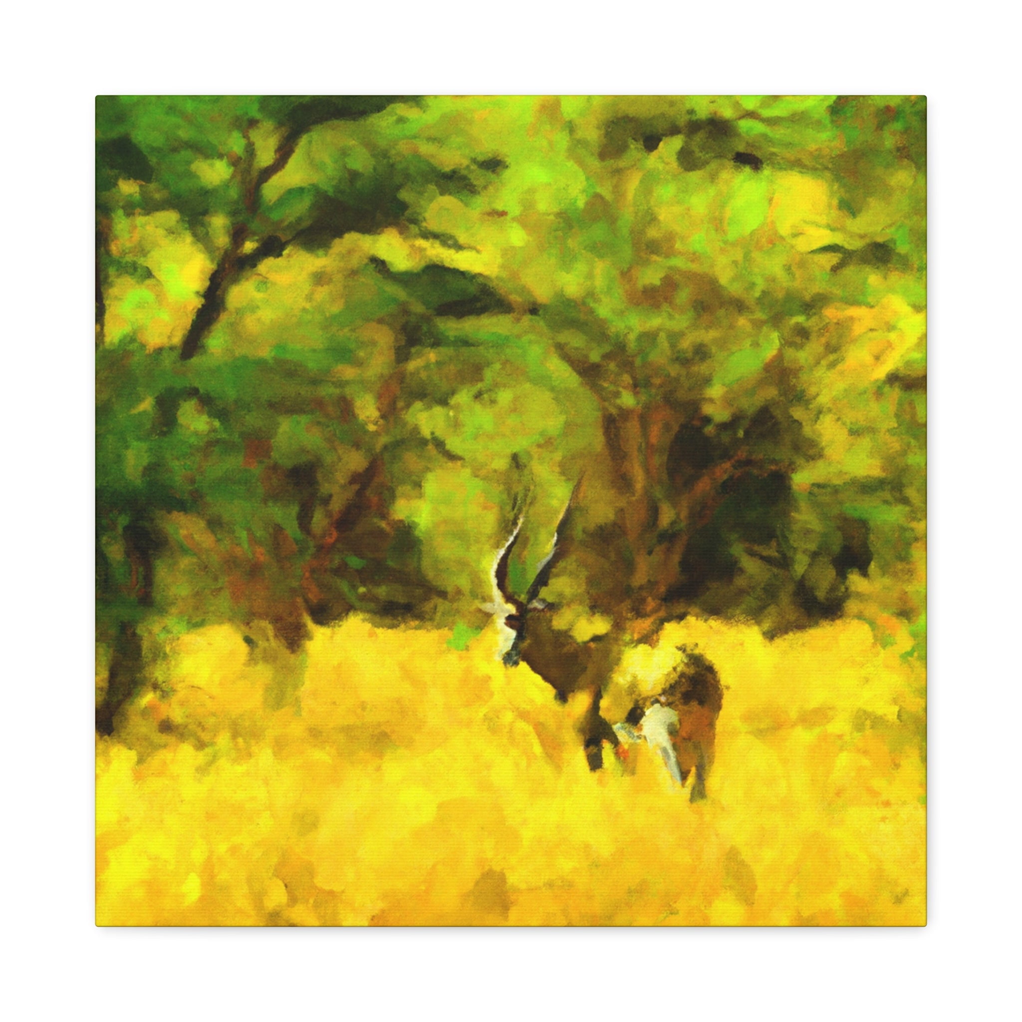 Antelope in Impressionism - Canvas - Walmart.com