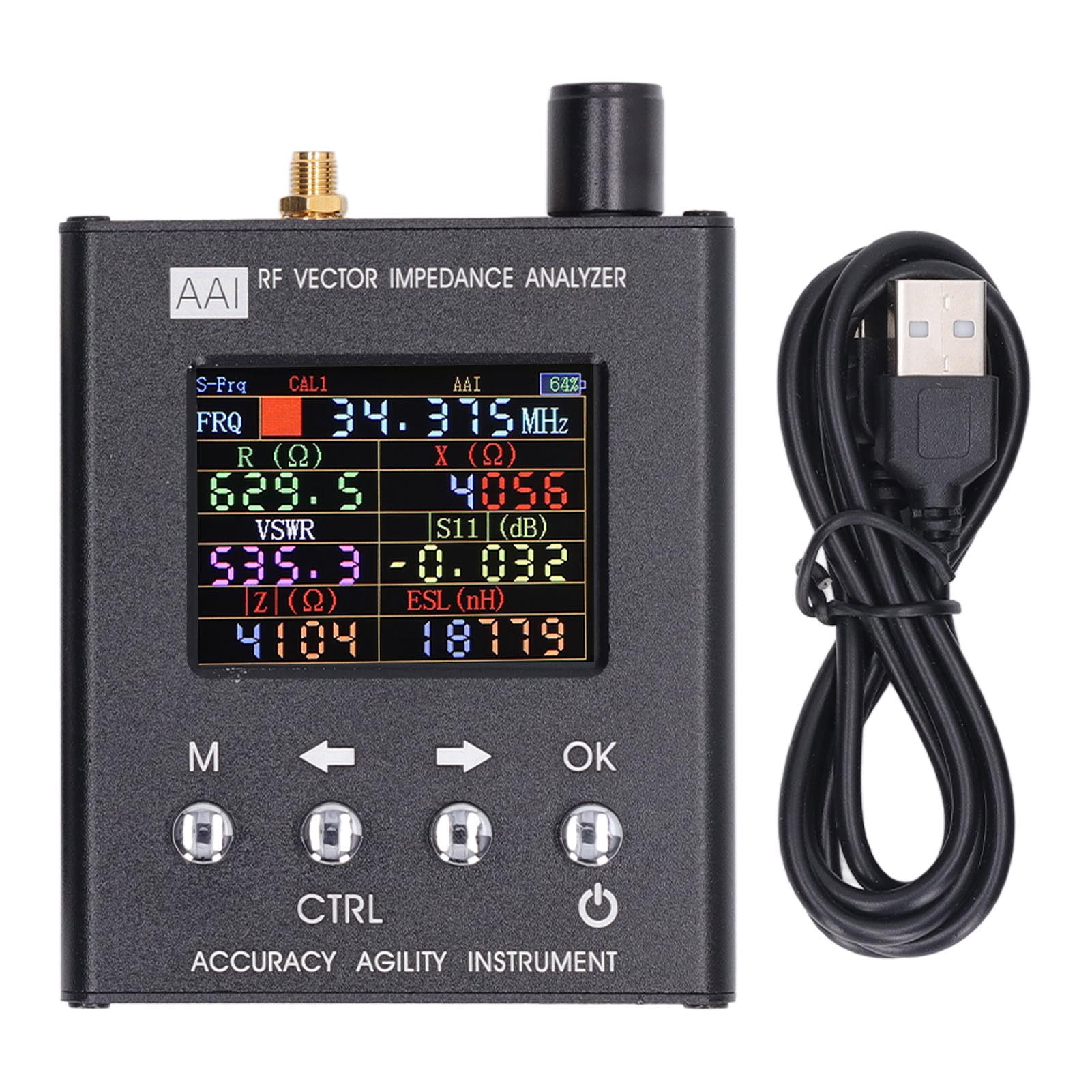 Antenna Analyzer, 34.375-2700MHz ANT SWR Analyzer RF Spectrum Analyzer ...