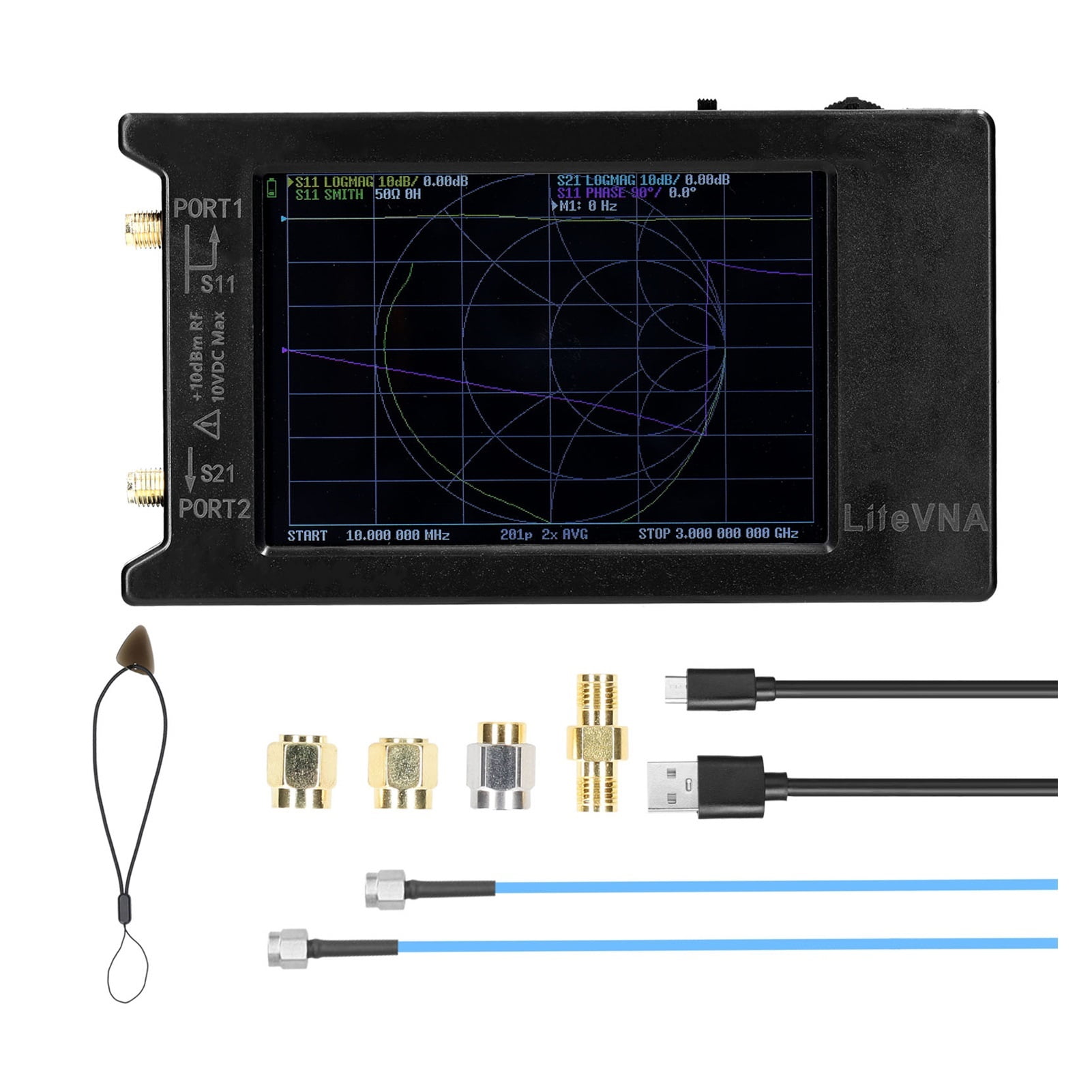 Antenna Analyzer 50kHz-6.3GHz LiteVNA64 Vector Network Analyzer HF VHF UHF Antenna With 2.8 Inch ...