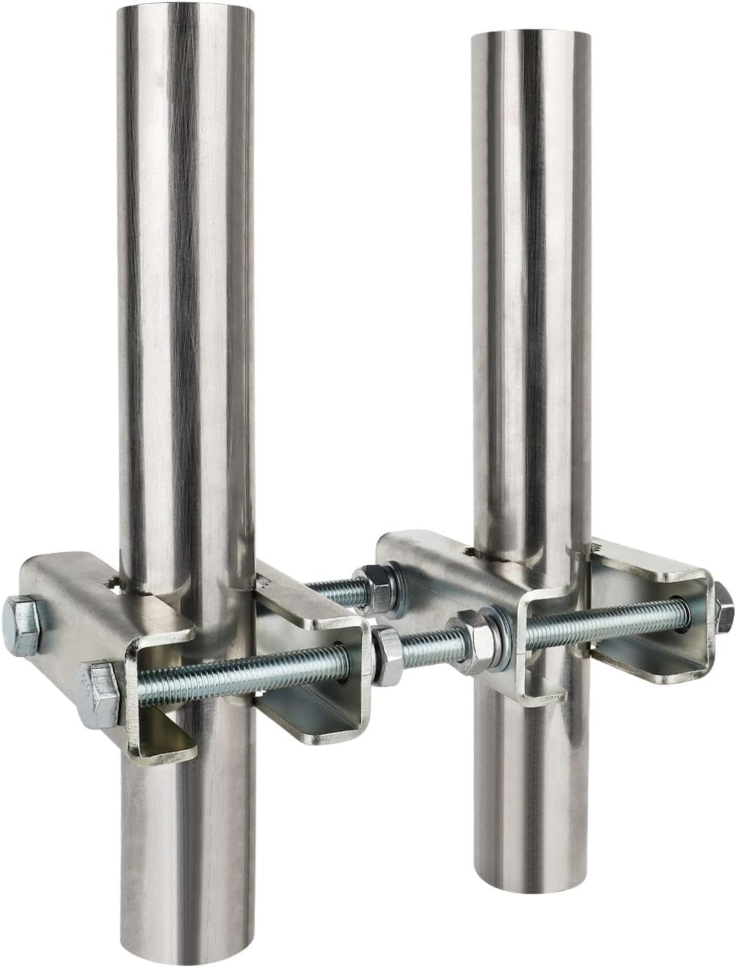 Antenna Mast to Mast Clamp Bracket Kit with V Jaw Blocks for 1"-2.5" OD ...