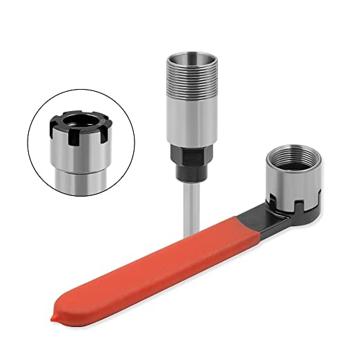 Antetek 1/4" 8mm 1/2" Shank Router Bit Extension Chuck Adapter with ...
