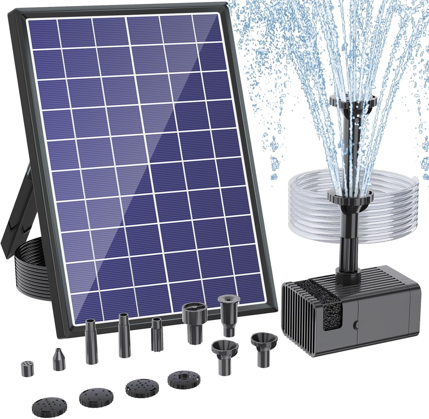 Solar Fountain Pump for Bird Bath 6.5W, Solar Water Pump with Dry-Run ...