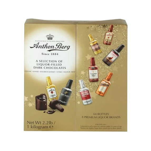 Anthon Berg Chocolates, Filled with Premium Spirits, 64-Piece Gift Box ...