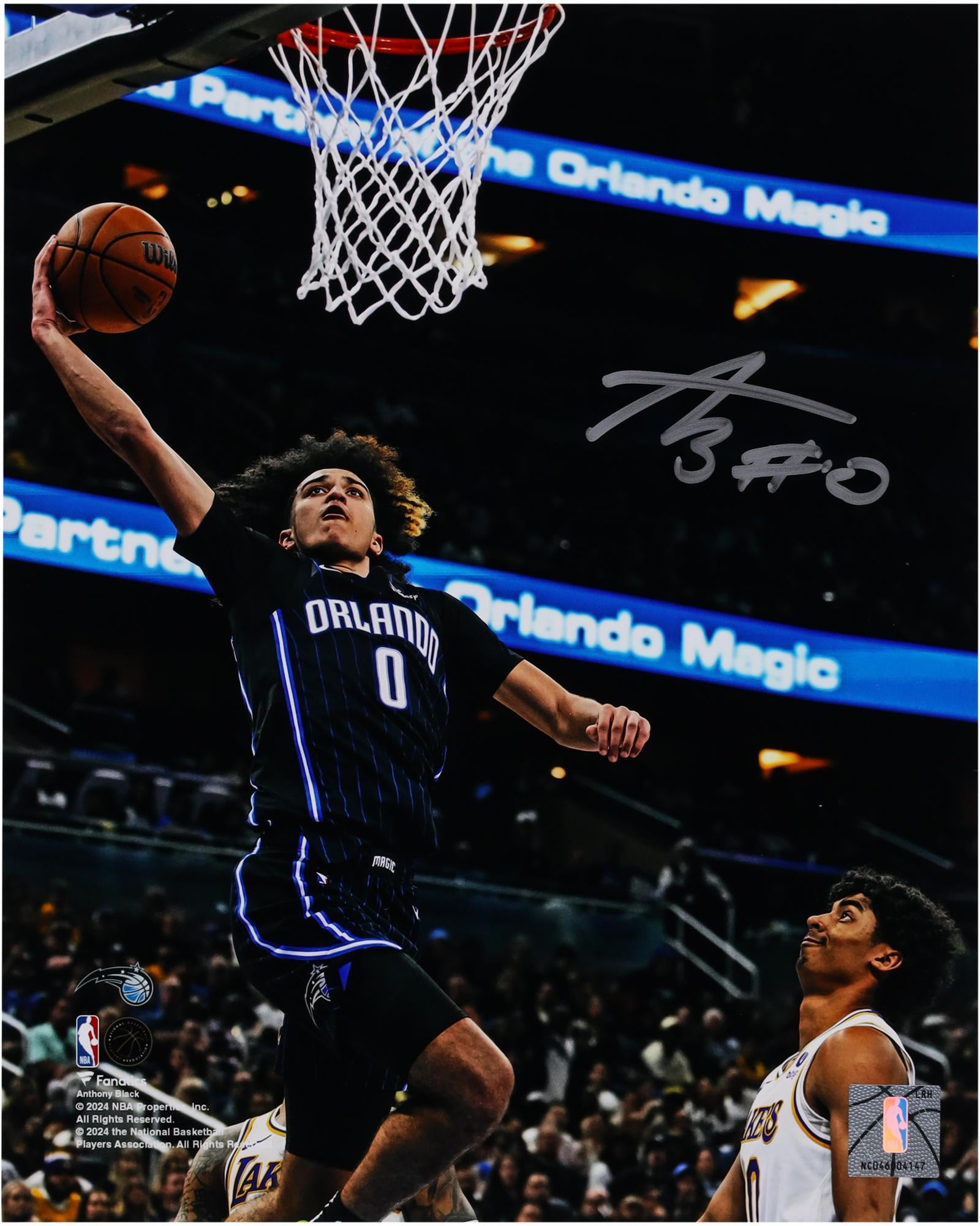 Anthony Black Orlando Magic Autographed 8" x 10" Dunk vs. Los Angeles ...