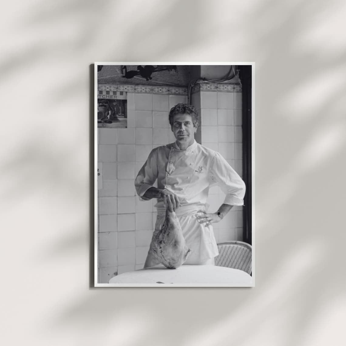 Anthony Bourdain Black and White Cooking Kitchen Chef Kitchen Wall Art ...