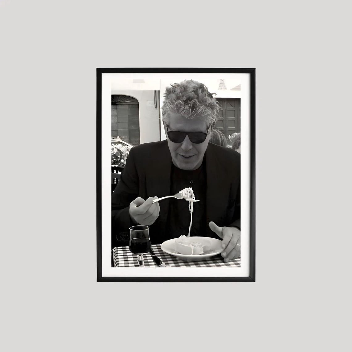Anthony Bourdain Black and White Culinary Portrait, Stretched Canvas ...