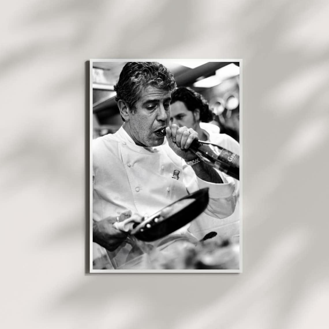 Anthony Bourdain Chef Cooking Black and White Wall Art Vintage ...