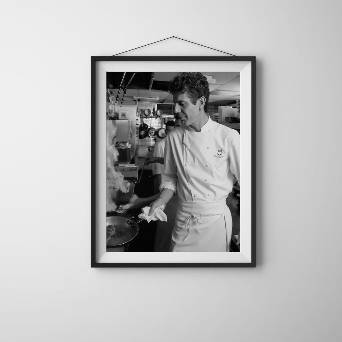 Anthony Bourdain Chef Kitchen Decor Black and White Wall Art Vintage ...