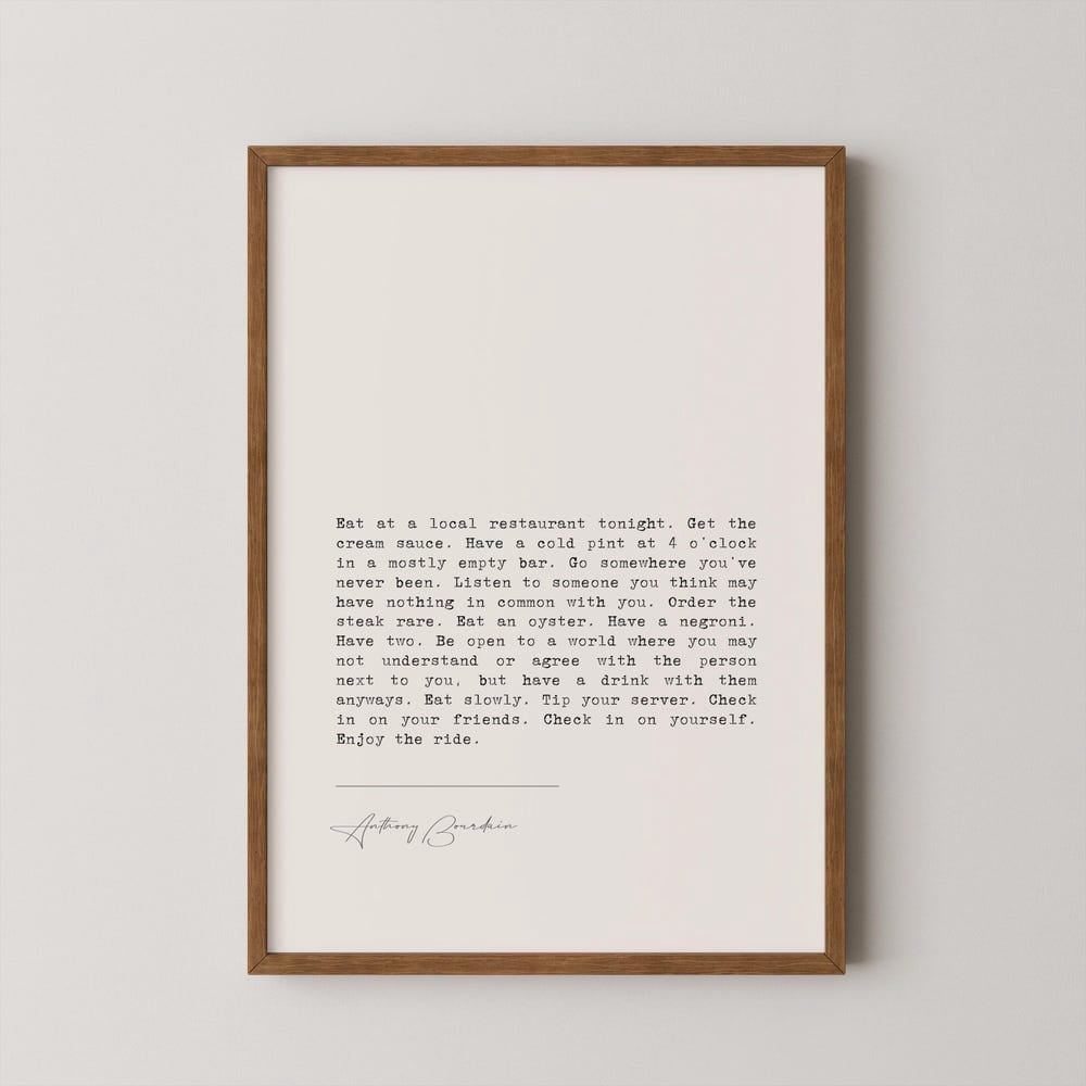 Anthony Bourdain, "Enjoy The Ride", Motivational Quotes, Inspirational ...