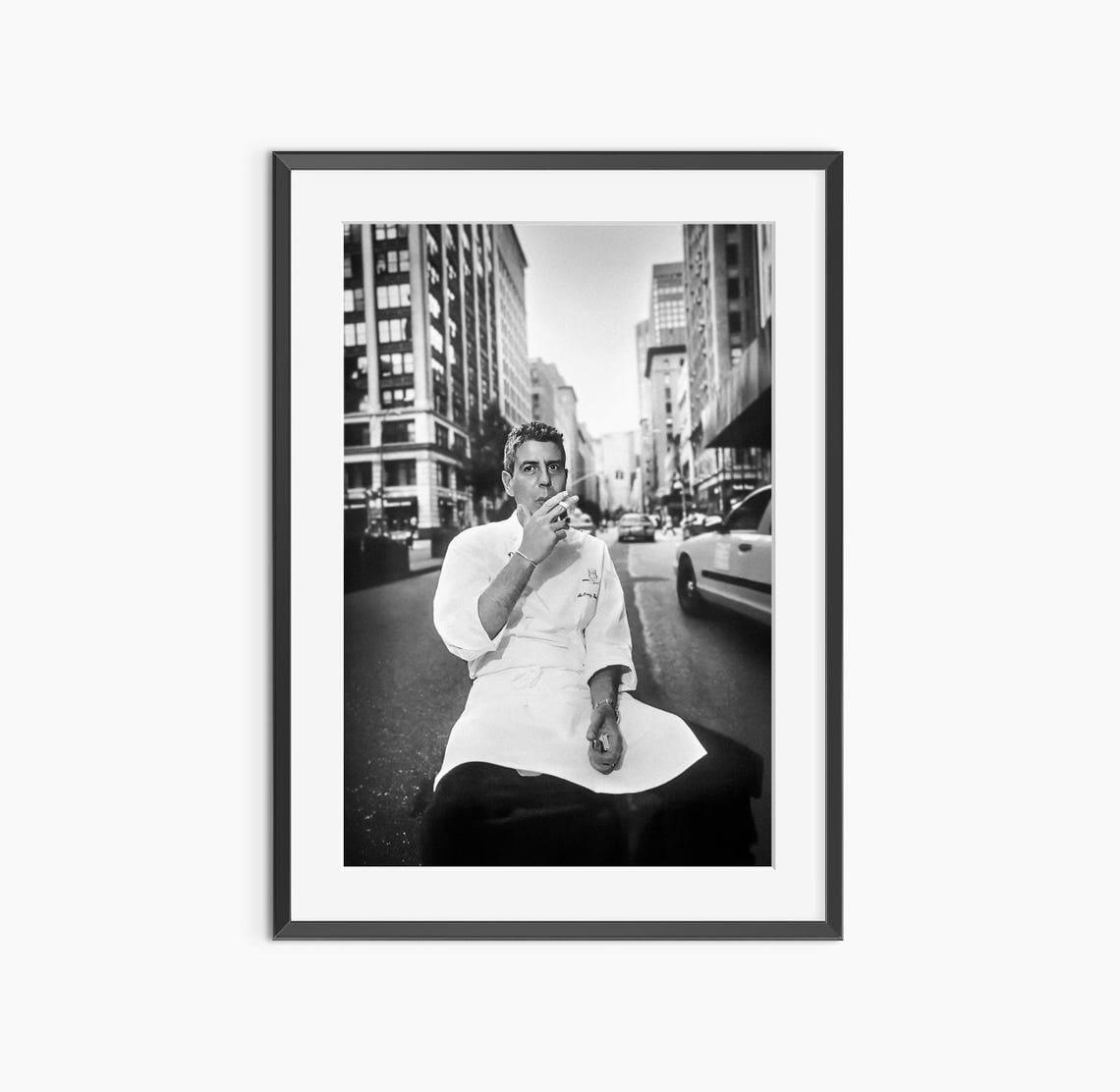 Anthony Bourdain Head Chef Cooking Kitchen Black and White Museum ...