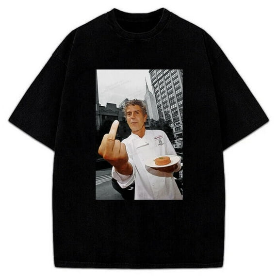 Anthony Bourdain Middle Finger T Shirt Parts Unknown Foodie Fan Shirt ...