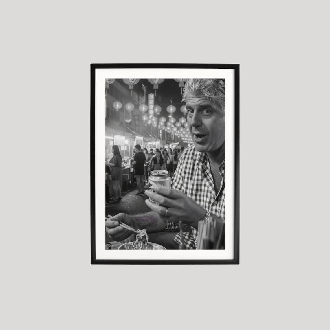 Anthony Bourdain Museum Quality Black and White Photography, Unframed ...