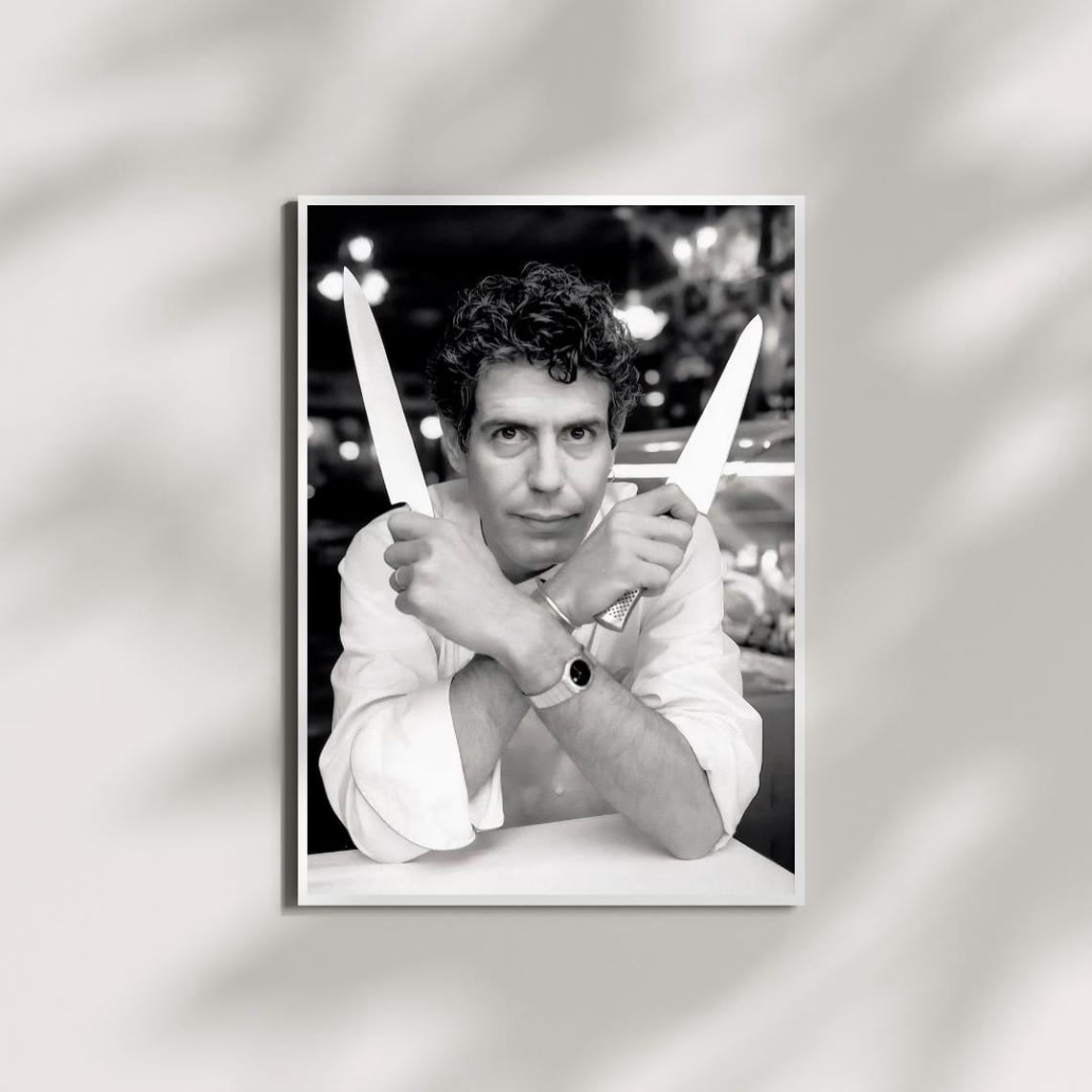 Anthony Bourdain Photography Kitchen Wall Art Cooking Black and White ...