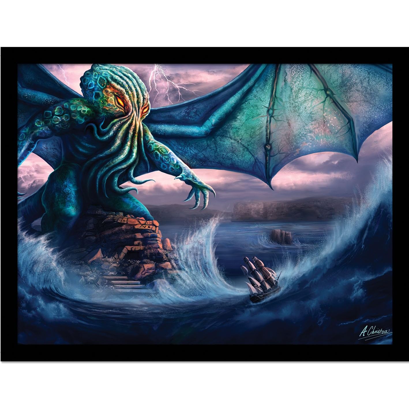 Anthony Christou (Call Of Cthulhu) 30 x 40cm Collector Print (Framed ...