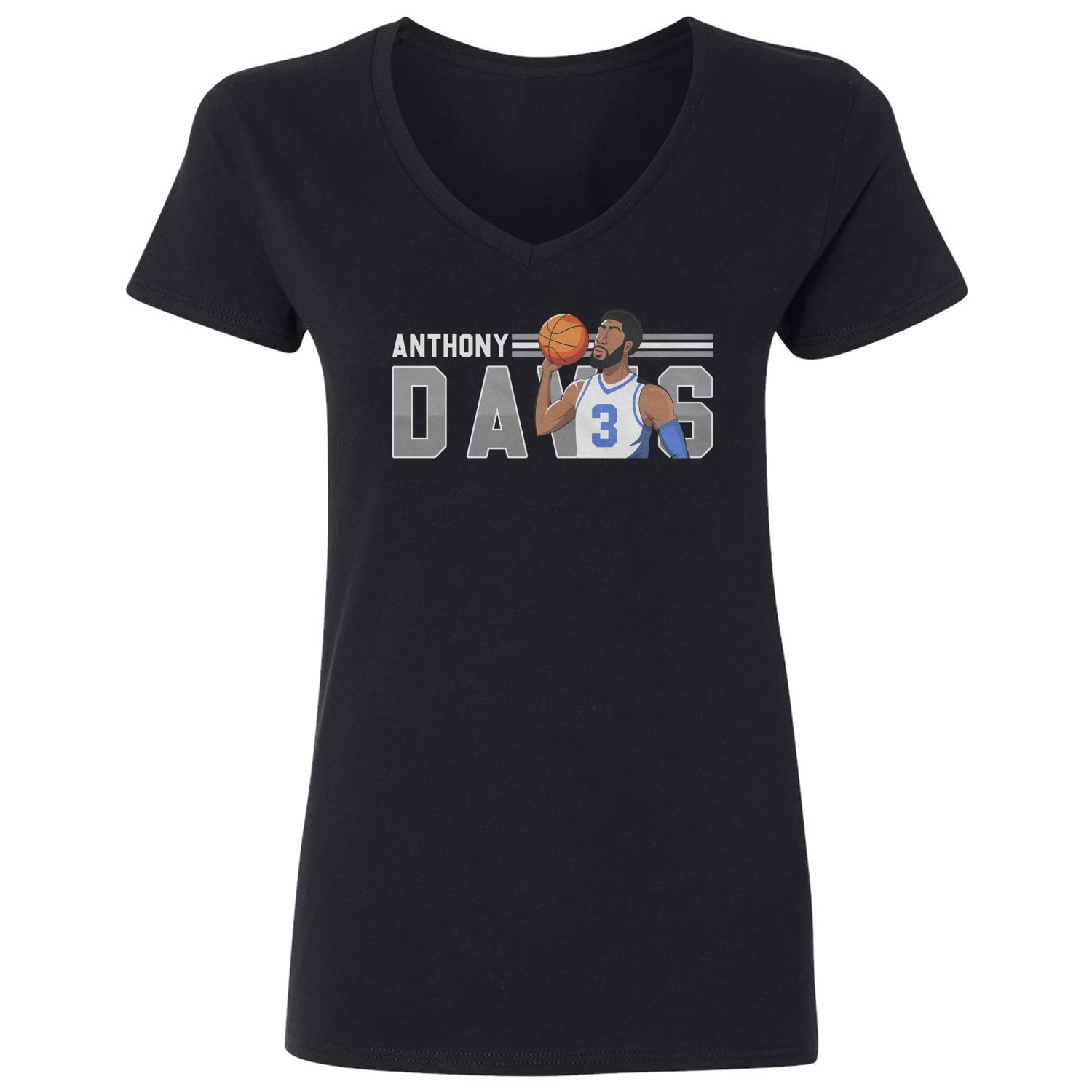 Anthony D. Tribute Basketball Tee - Dallas Fans Ladies' V-Neck Tshirt ...