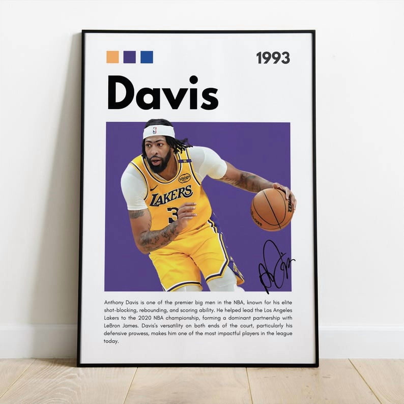 Anthony Davis Basketball Poster, LA Lakers Player Wall Art, Pro ...