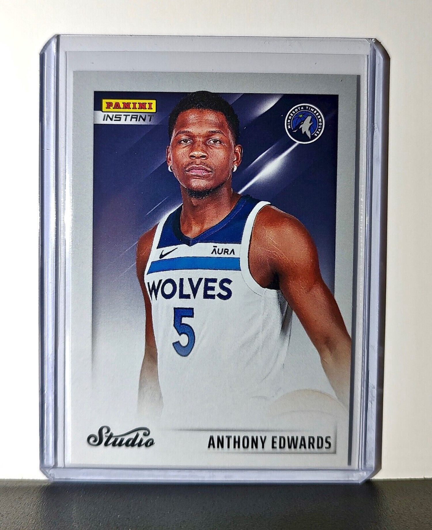 Anthony Edwards 2024-25 Panini NBA Studio #7 Card Minnesota ...