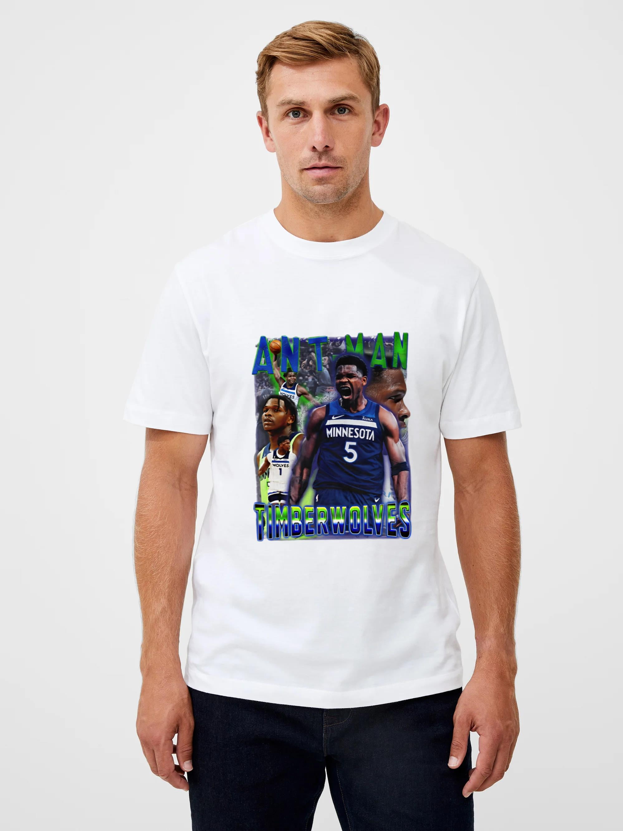 Anthony Edwards 'ANT-MAN' Graphic Unisex Tee with Bold Design for ...