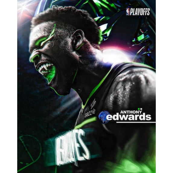 Anthony Edwards All NBA Poster Minnesota Timberwolves Star Moment Wall ...