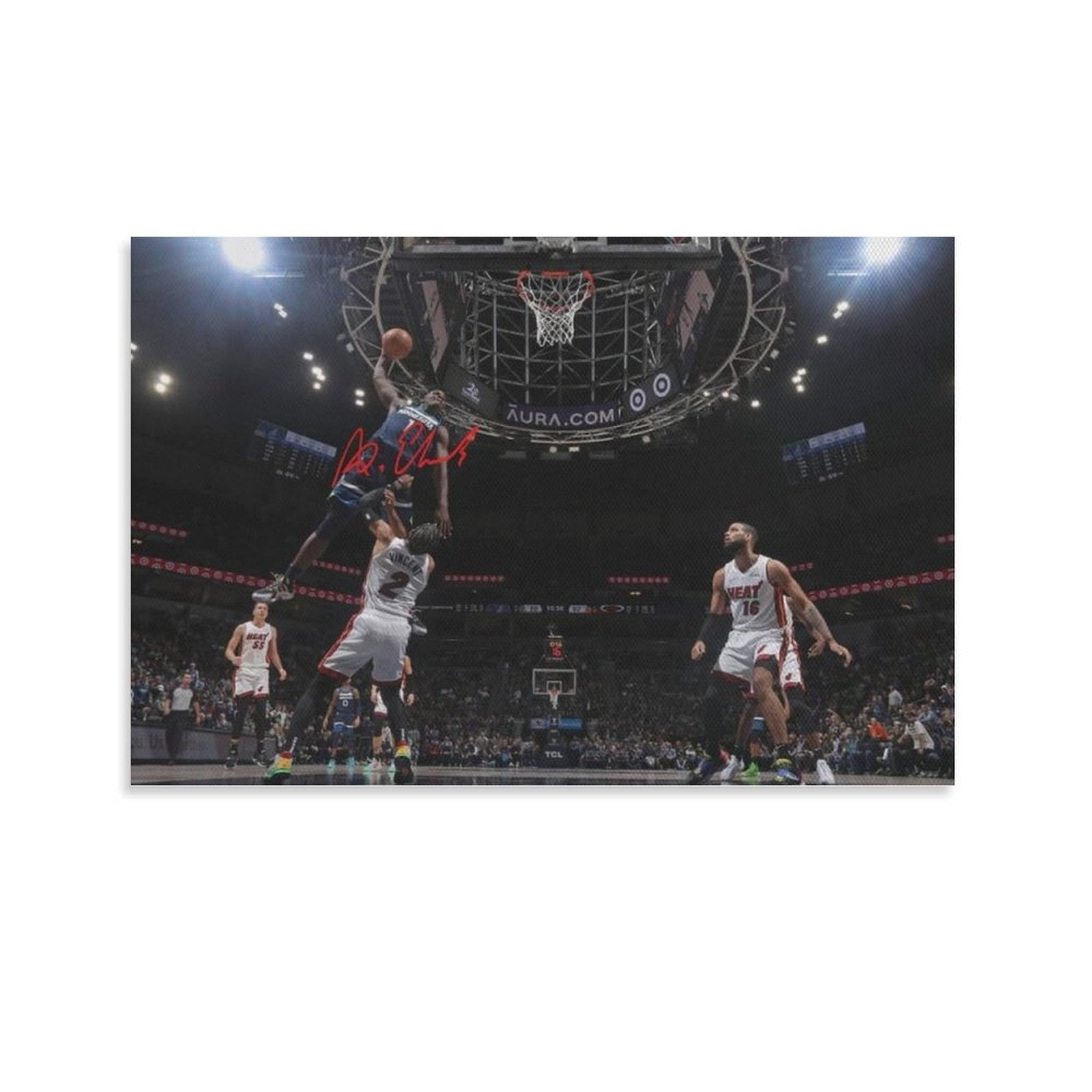 Anthony Edwards Dunk Poster Painting On Canvas Wall Art Poster Scroll ...