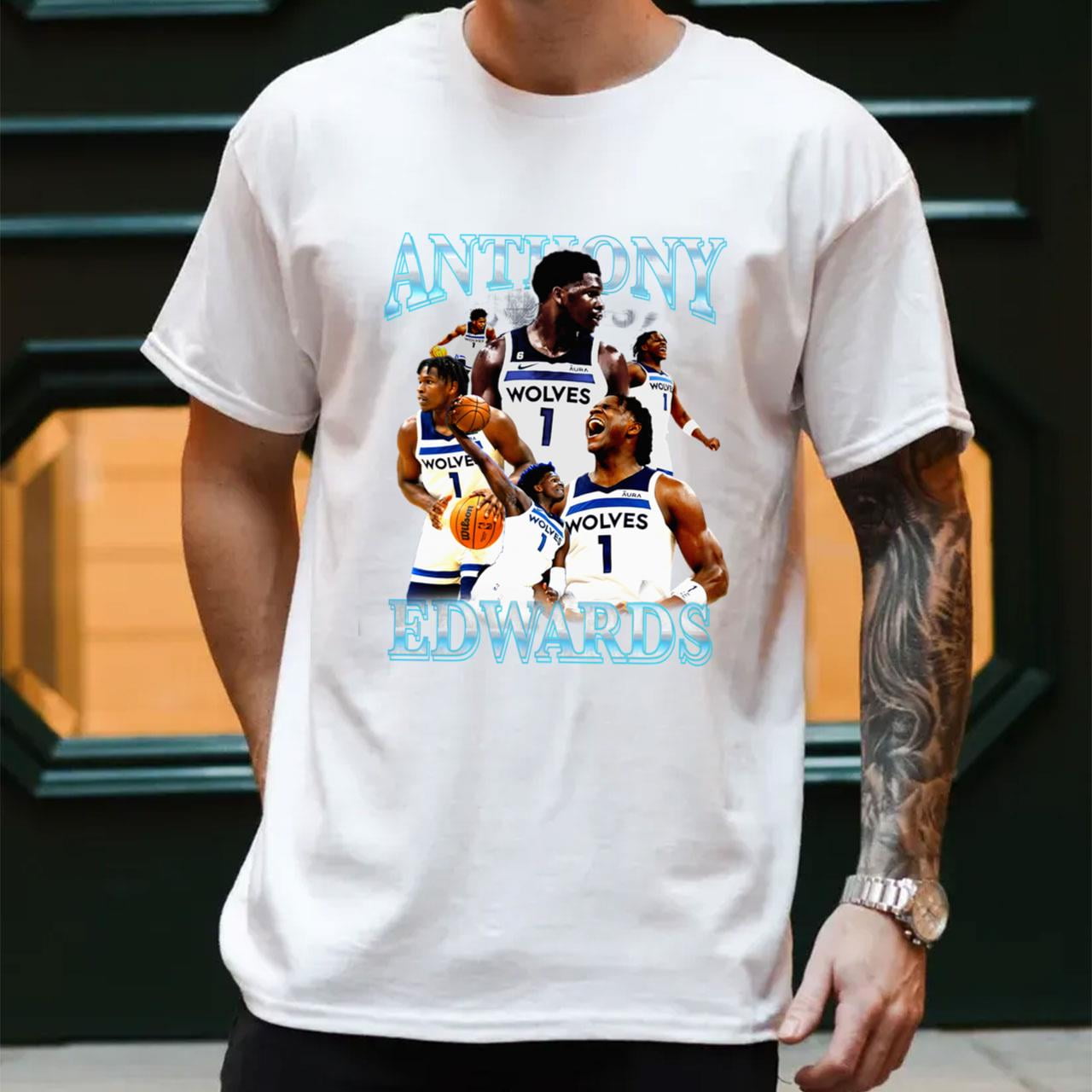 Anthony Edwards For Men Women Vintage Basketball Shirt Ant Man T-Shirt ...