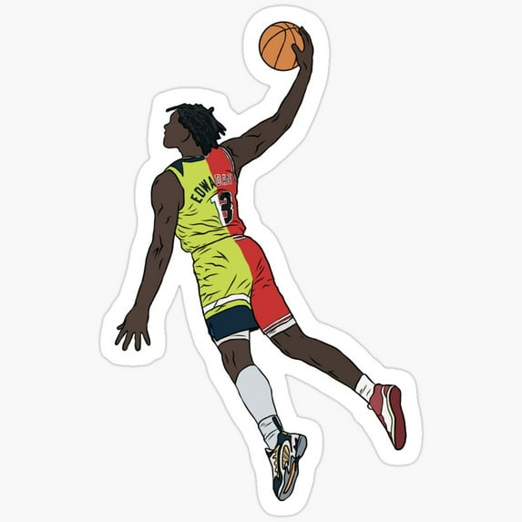 Anthony Edwards / Michael Jor.Dan Sticker Phone Decal Water Bottle ...