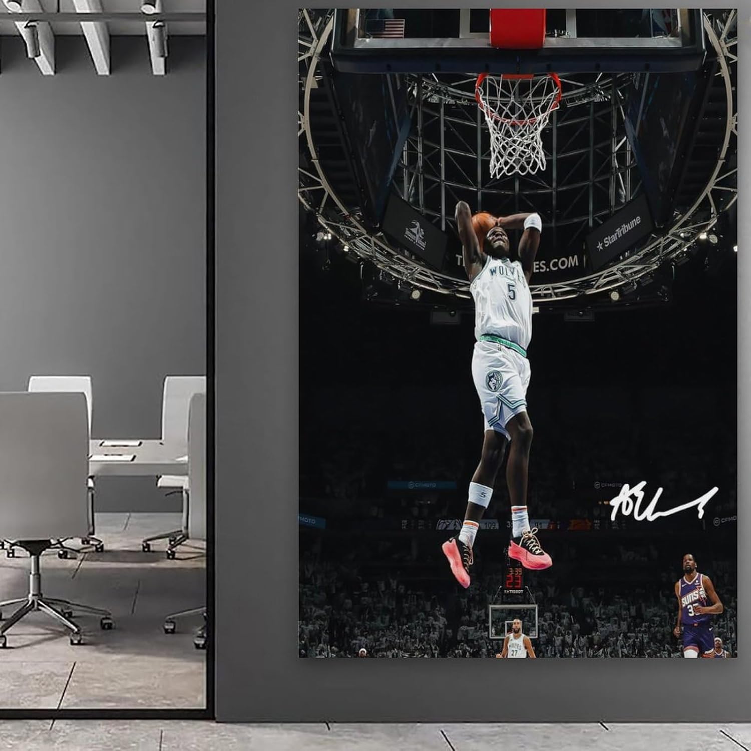 Anthony Edwards Poster Basketball Star Wall Art Poster Dunk Poster ...