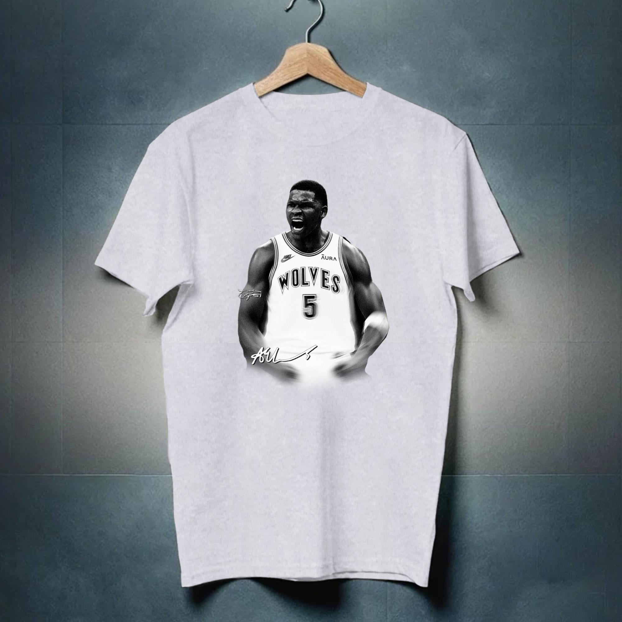 Anthony Edwards Timberwolves Graphic T Shirt-TH109 - Walmart.com