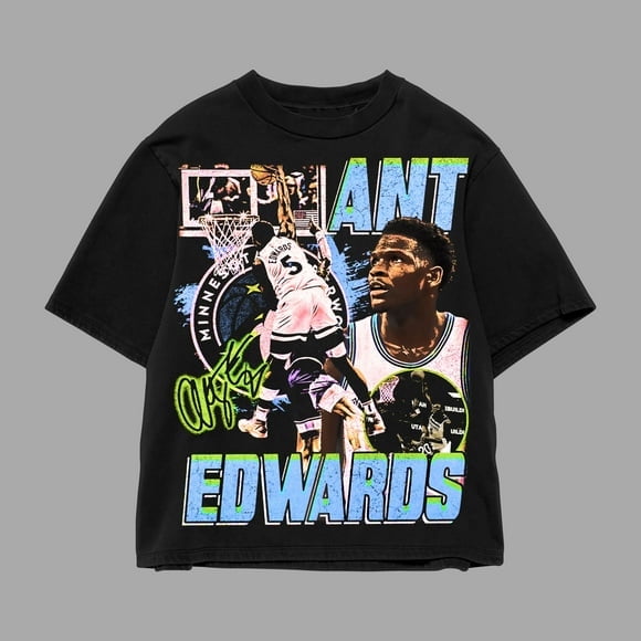 Anthony Edwards Timberwolves Shirt – Basketball Graphic Tee for Fans ...