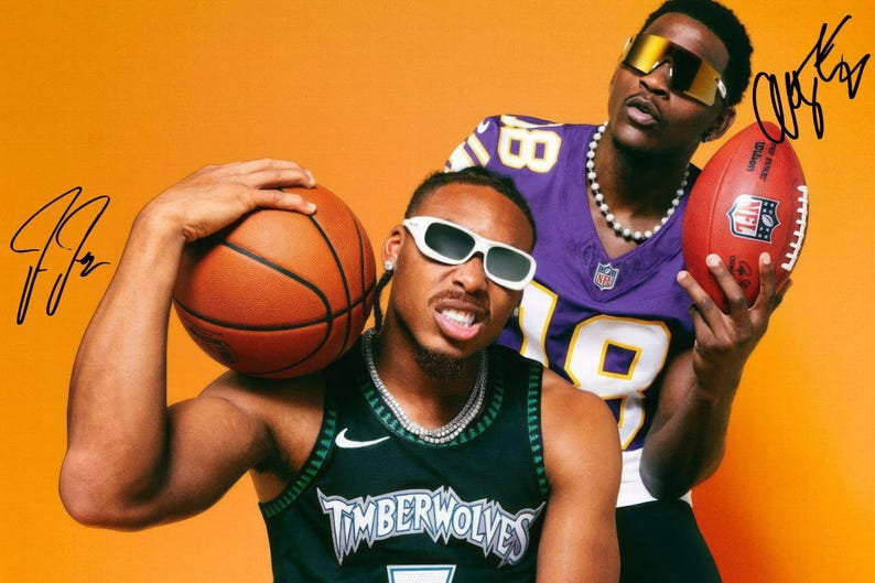 Anthony Edwards and Justin Jefferson Minnesota's Coldest Sports Poster ...