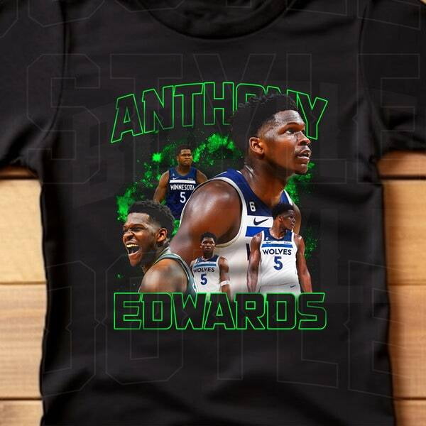 Anthony Edwards shirt for Youth Children 90s bootleg rap vintage style ...