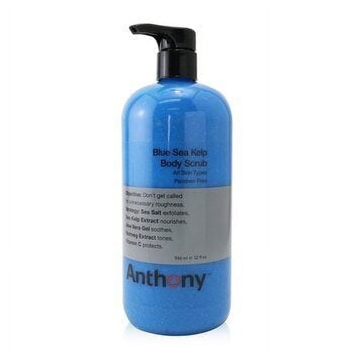 Anthony Blue Sea Kelp Body Scrub, Exfoliating Body Wash for Men, Blue ...