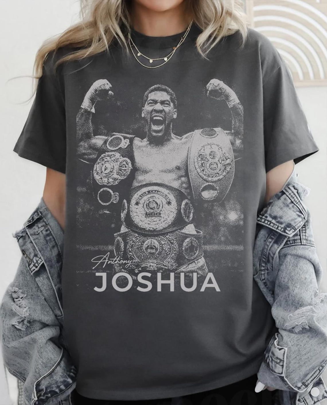 Anthony Joshua Boxing T-Shirt | Champion Boxer Tee | Heavyweight Legend ...