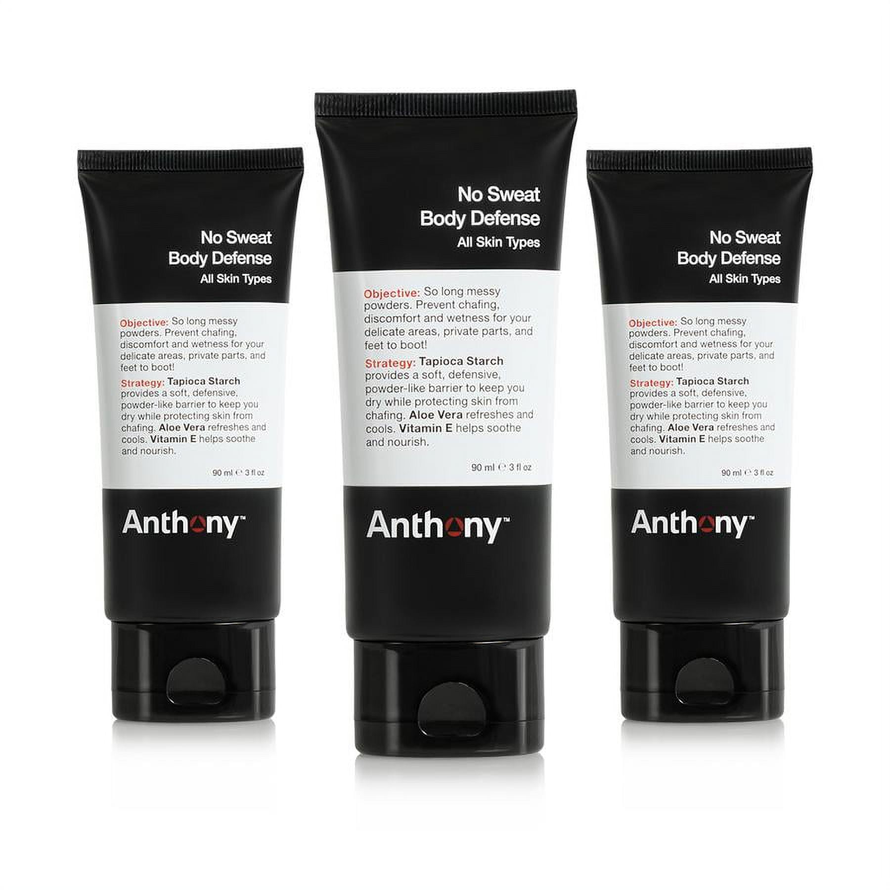 Anthony No Sweat Body Defense Deodorant for Men – Anti-Chafing, Anti ...