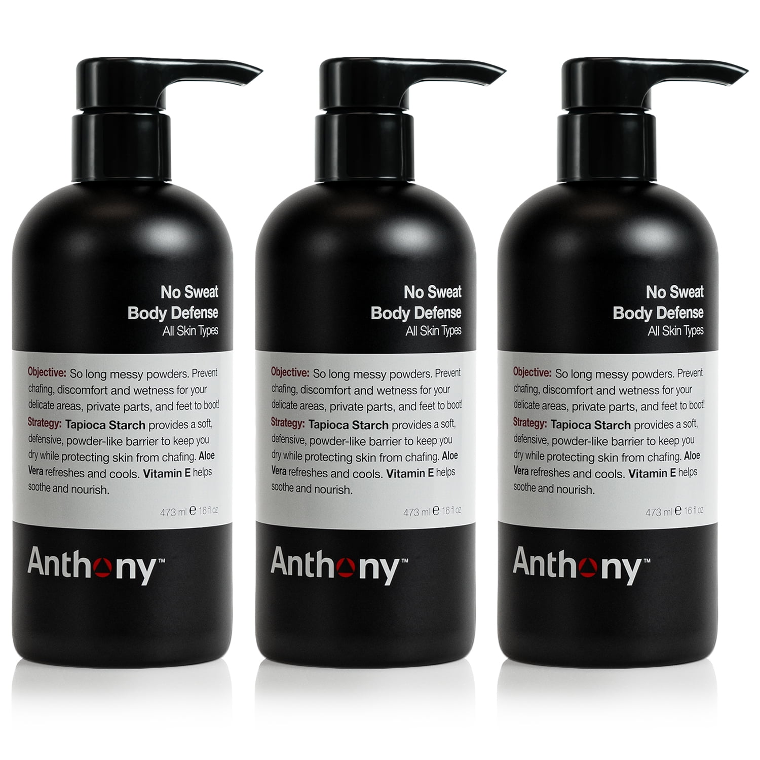 Anthony No Sweat Body Defense Deodorant for Men – Anti-Chafing, Anti ...