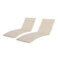 Anthony Outdoor chaise lounge Cushion (Set of 2), Textured Beige ...