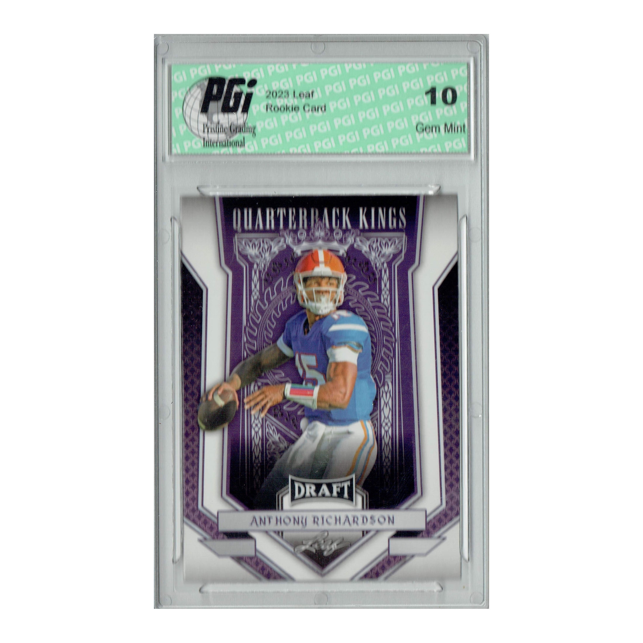 Anthony Richardson 2023 Leaf Football #88 Quarterback Kings Rookie Card PGI 10 - Walmart.com