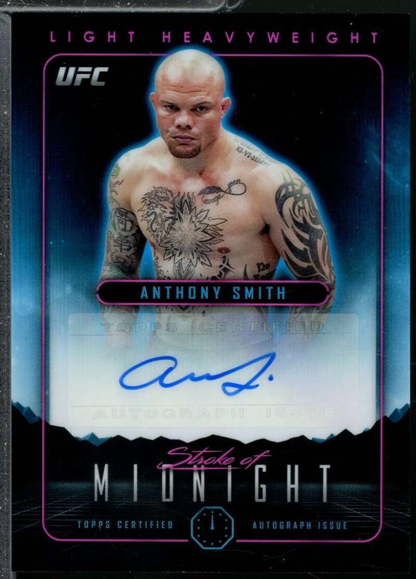 Anthony Smith 2024 Topps Midnight UFC Stroke of Midnight Autographs # ...