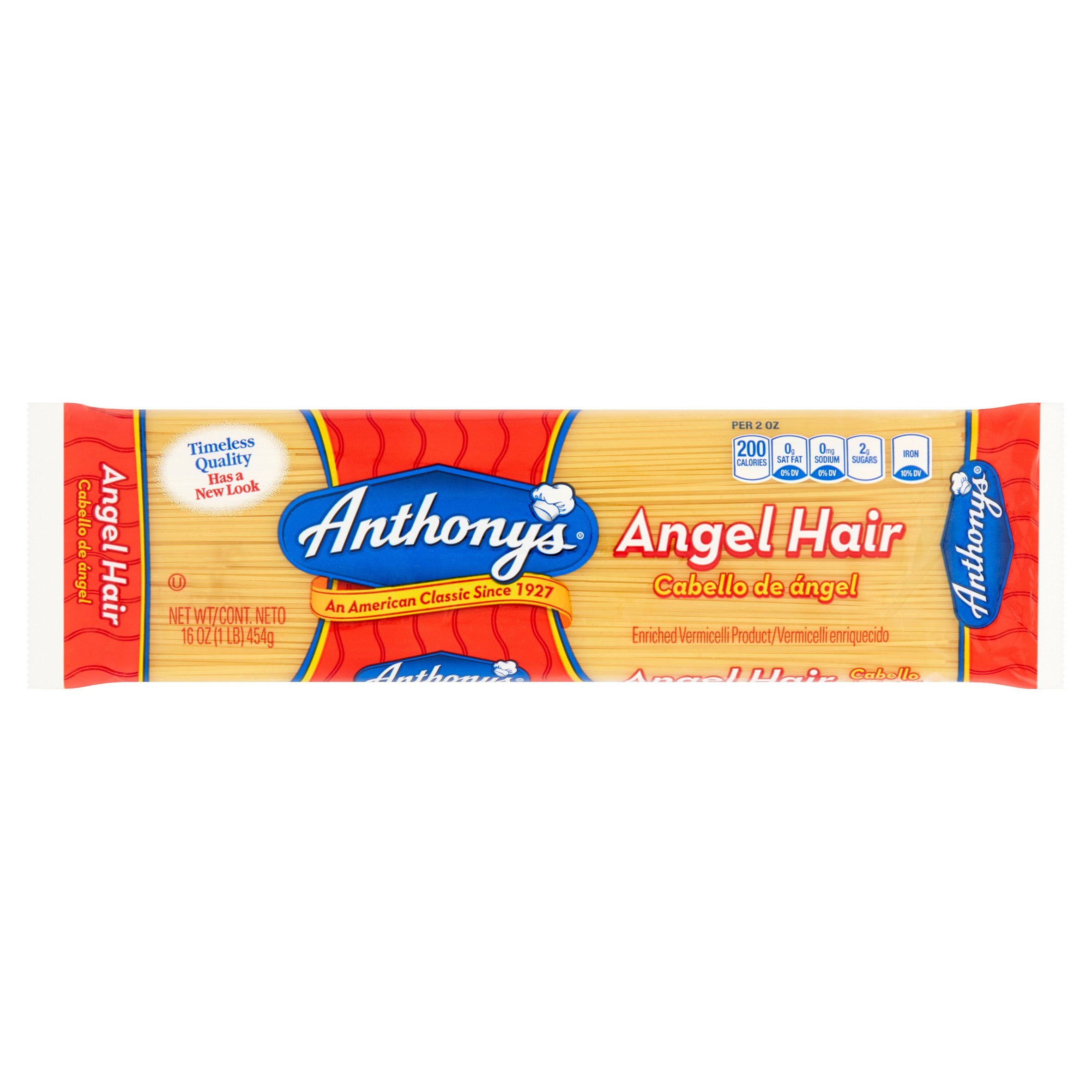 Anthony's Dry Angel Hair Pasta, 16 oz - Walmart.com