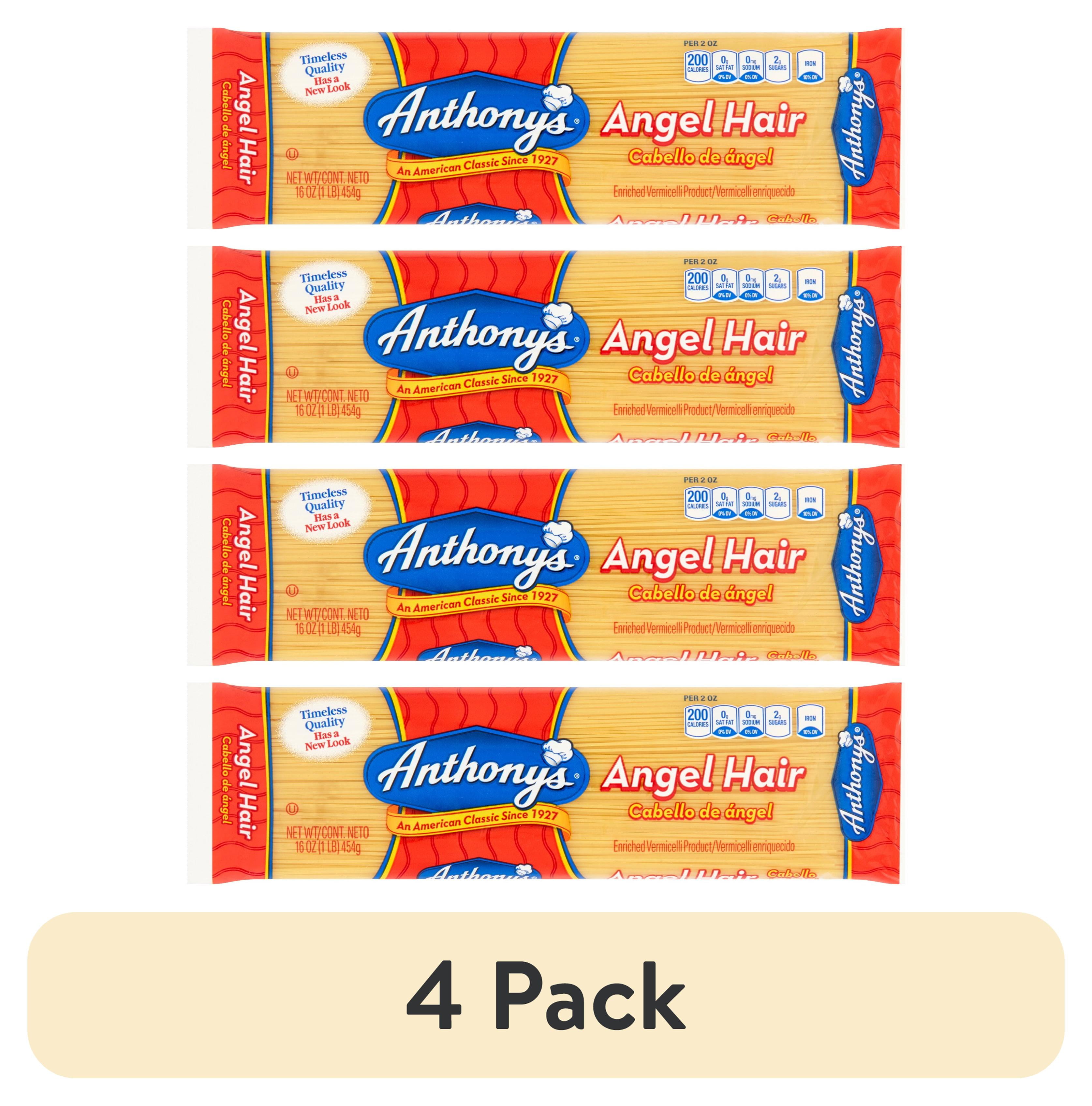 (4 pack) Anthony's Angel Hair Pasta, 16 oz - Walmart.com