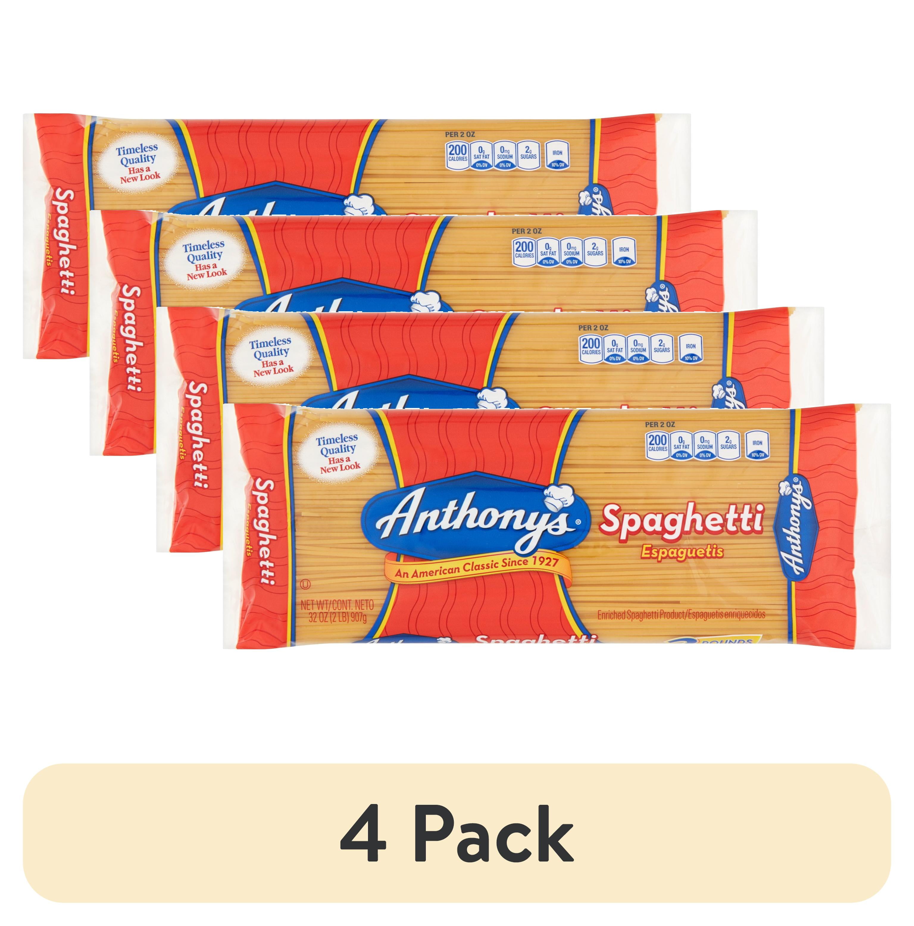(4 pack) Anthony's Enriched Spaghetti Product, 32 oz - Walmart.com
