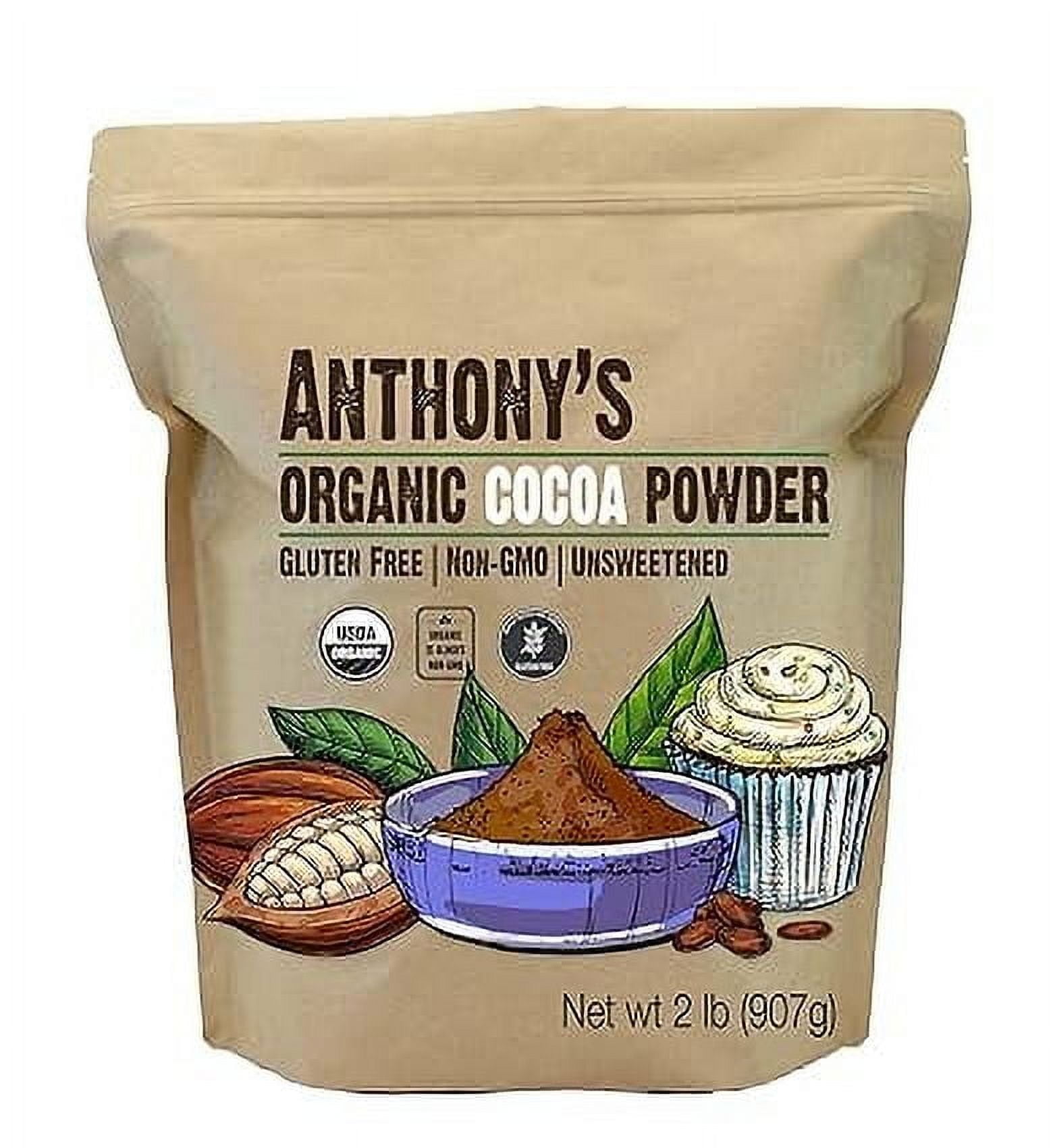 Anthony's, Cocoa Powder, 2 lb, Organic Non-GMO Gluten Free - Walmart.com