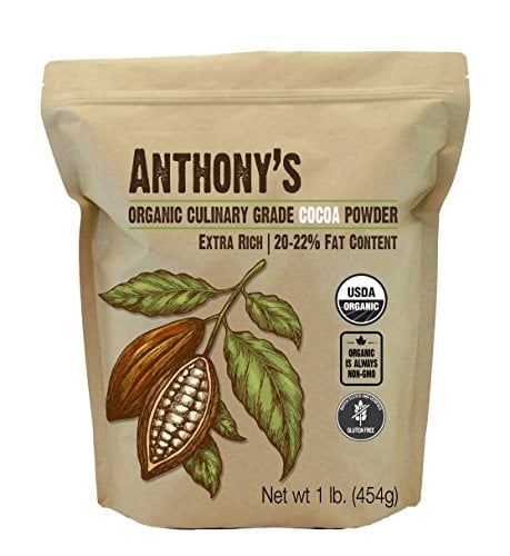 Anthony's Organic Culinary Grade Cocoa Powder, 1 lb, Dutch Processed ...