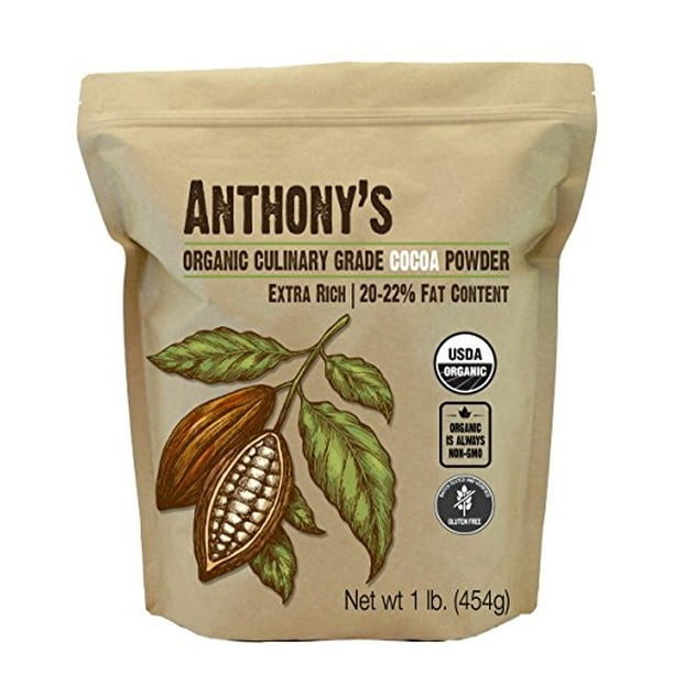 Anthony's Organic Culinary Grade Cocoa Powder, 1 lb, Dutch Processed ...
