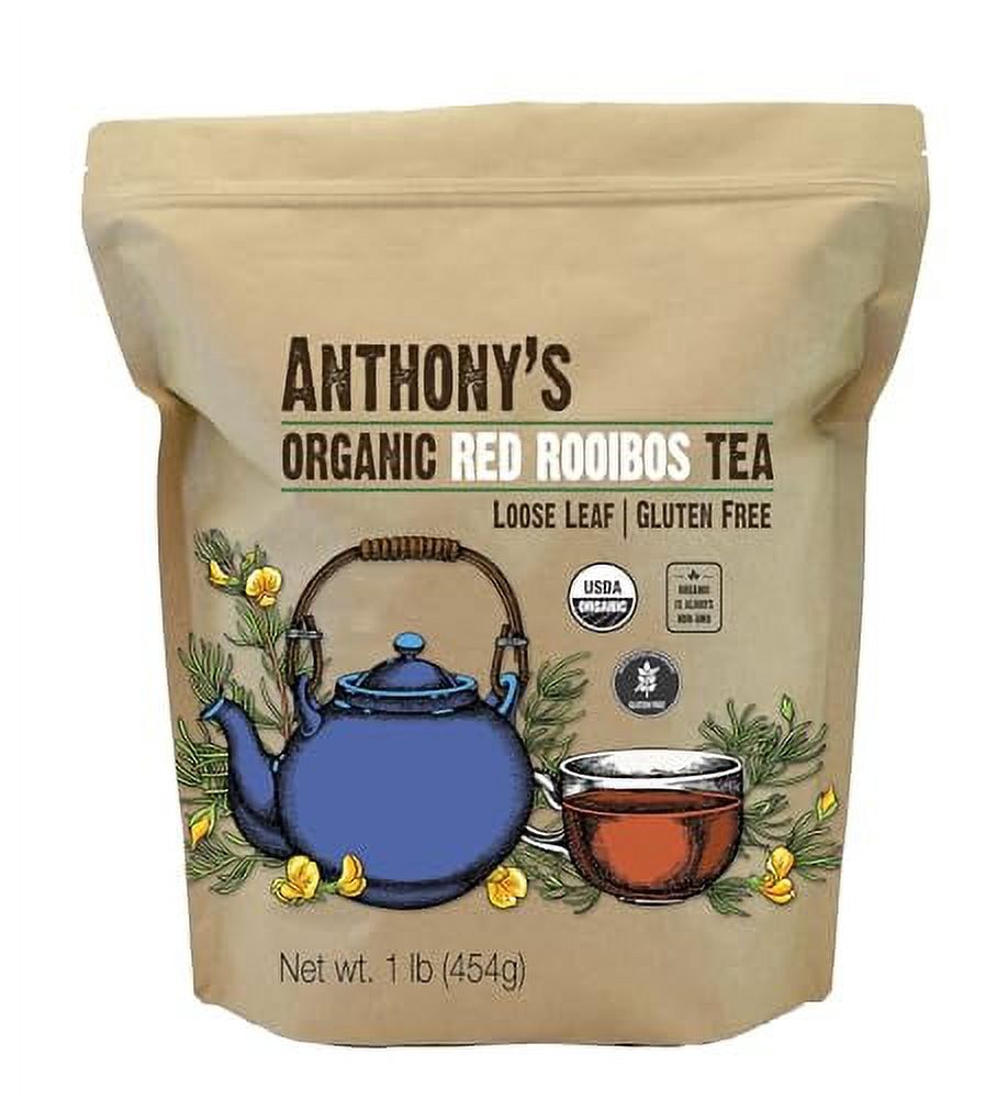 Anthony's Organic Red Rooibos .. Loose Leaf Tea, 1 .. lb, Gluten Free ...