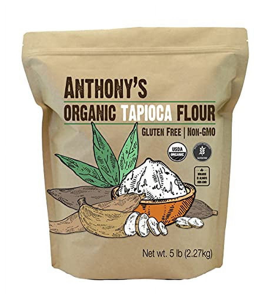 Anthony's Organic Tapioca Flour Starch, 5lbs, Gluten Free & Non GMO ...