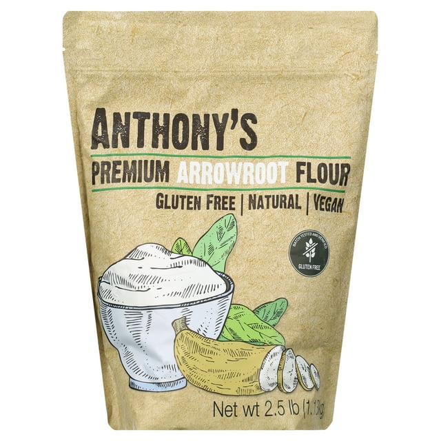 Anthony's Gluten-Free Arrowroot Flour - Healthy Substitute for Baking ...
