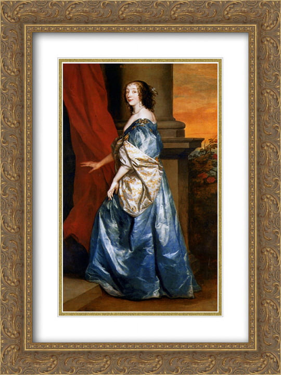 Anthony van Dyck 2x Matted 18x24 Gold Ornate Framed Art Print 'Lady ...