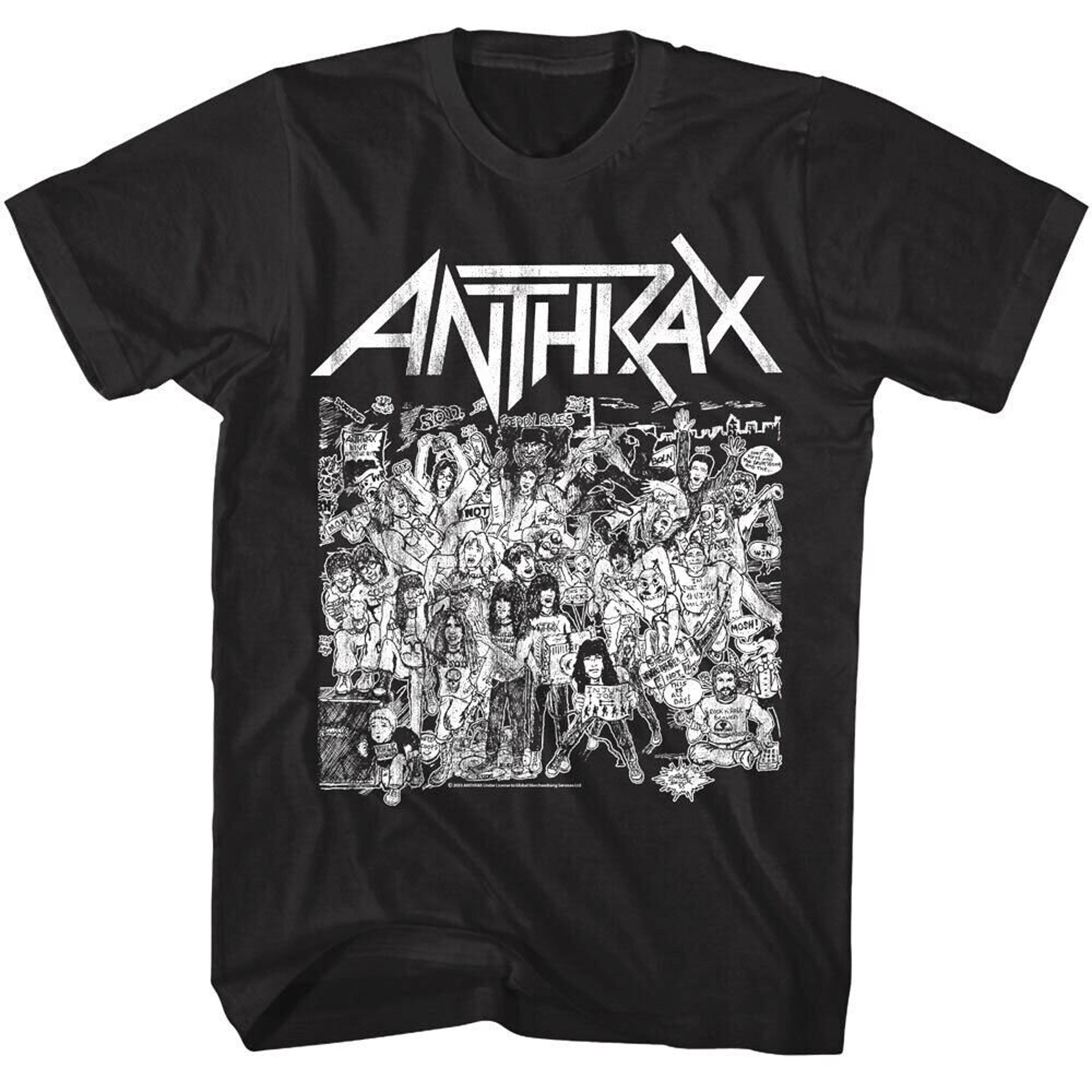 Anthrax Band T-Shirt No Frills State of Euphoria Tour 1988 Tees ...