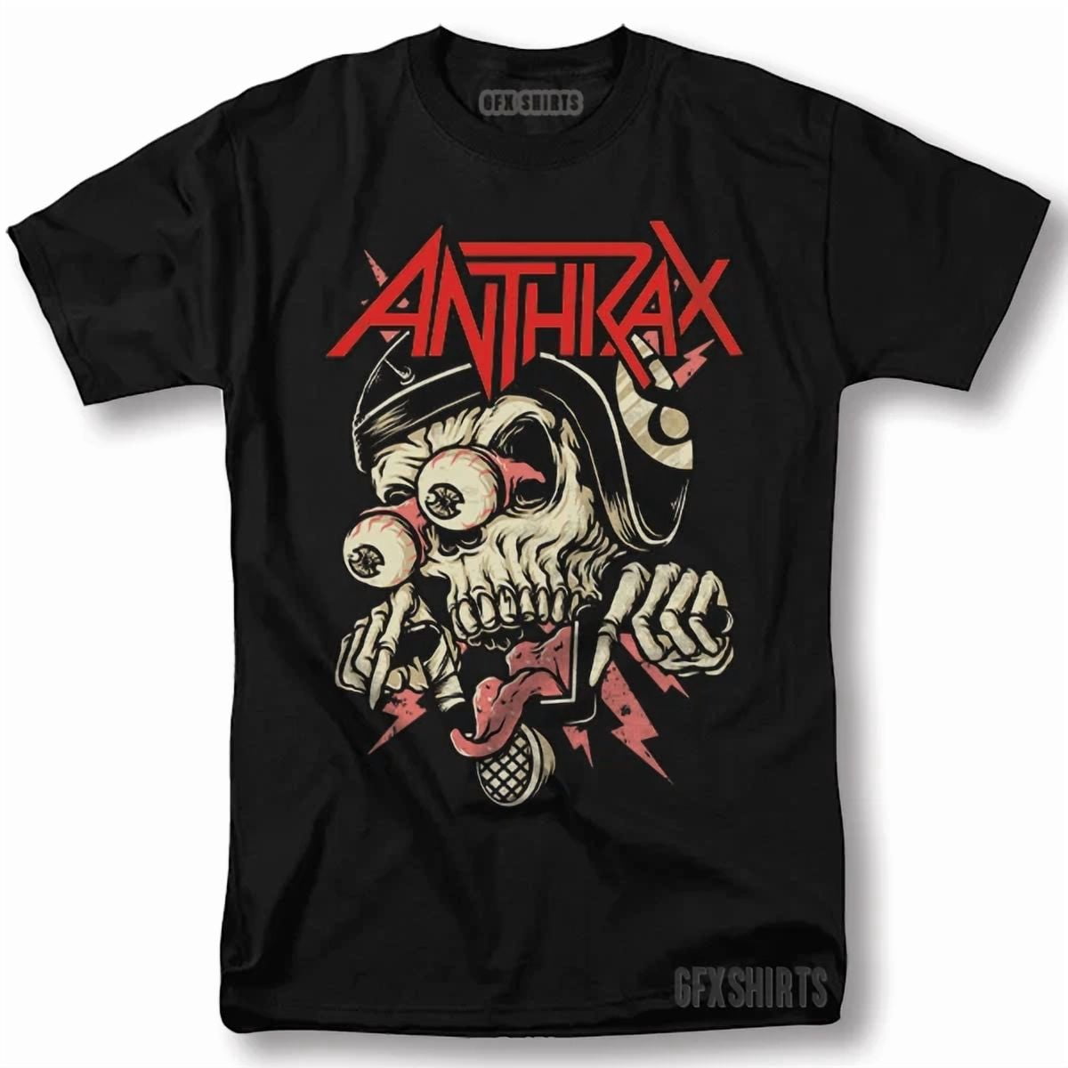 Anthrax Metal Rock Merch Concert Tour Vintage Graphic Design T-Shirt ...